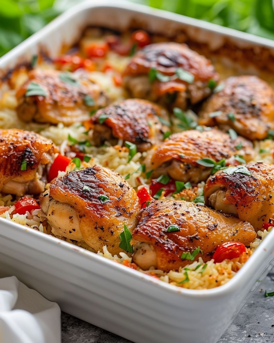 Italian Chicken and Rice Casserole Recipe - CYSSERO