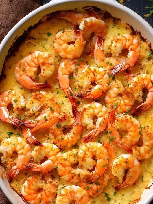 Baked magic shrimp in lemon butter sauce - CYSSERO