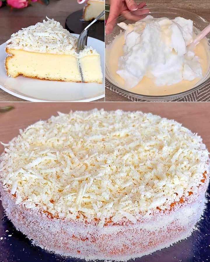 Chiffon Cake with Creamy Topping and White Chocolate - CYSSERO