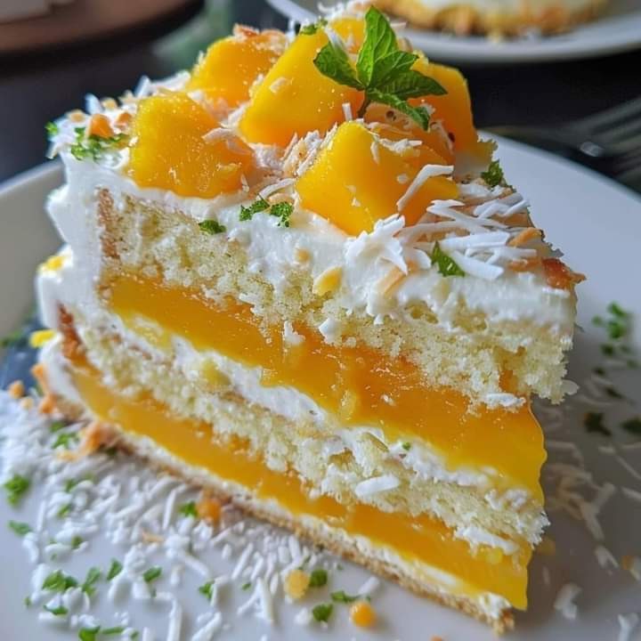Mango Coconut Cake Recipe - CYSSERO