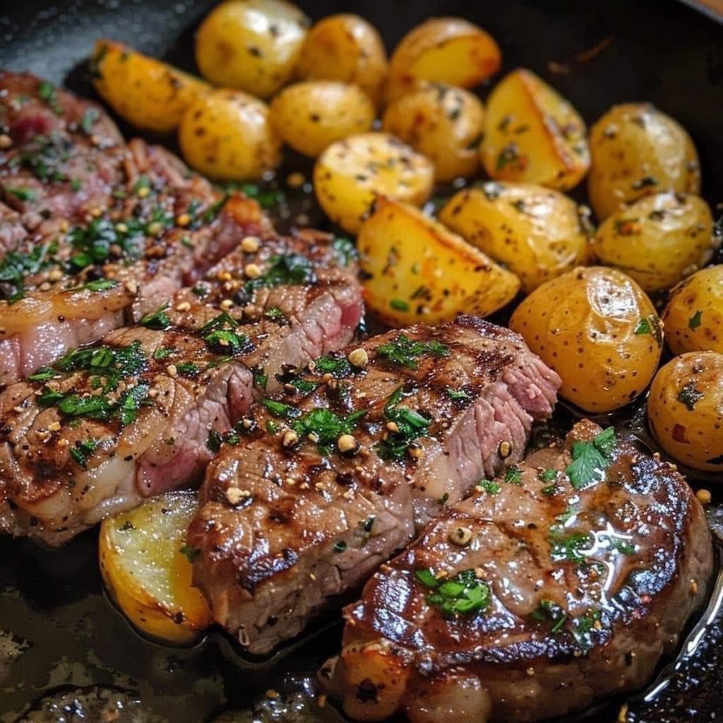 Pan-Seared Steak with Roasted Potatoes - CYSSERO