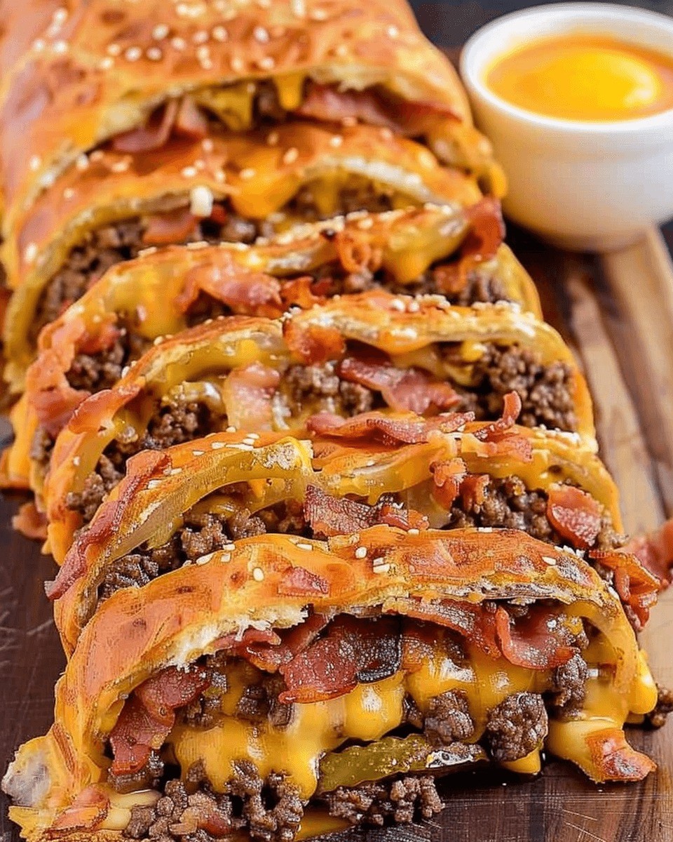 Cheeseburger Stuffed Bread - CYSSERO