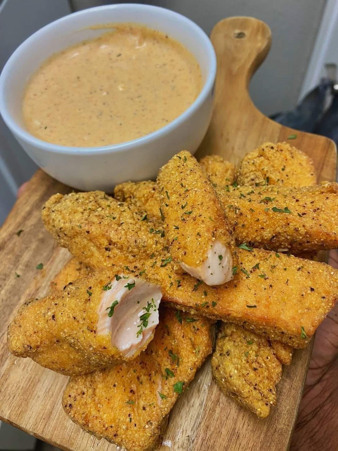 Crispy Fried Fish Sticks with - CYSSERO