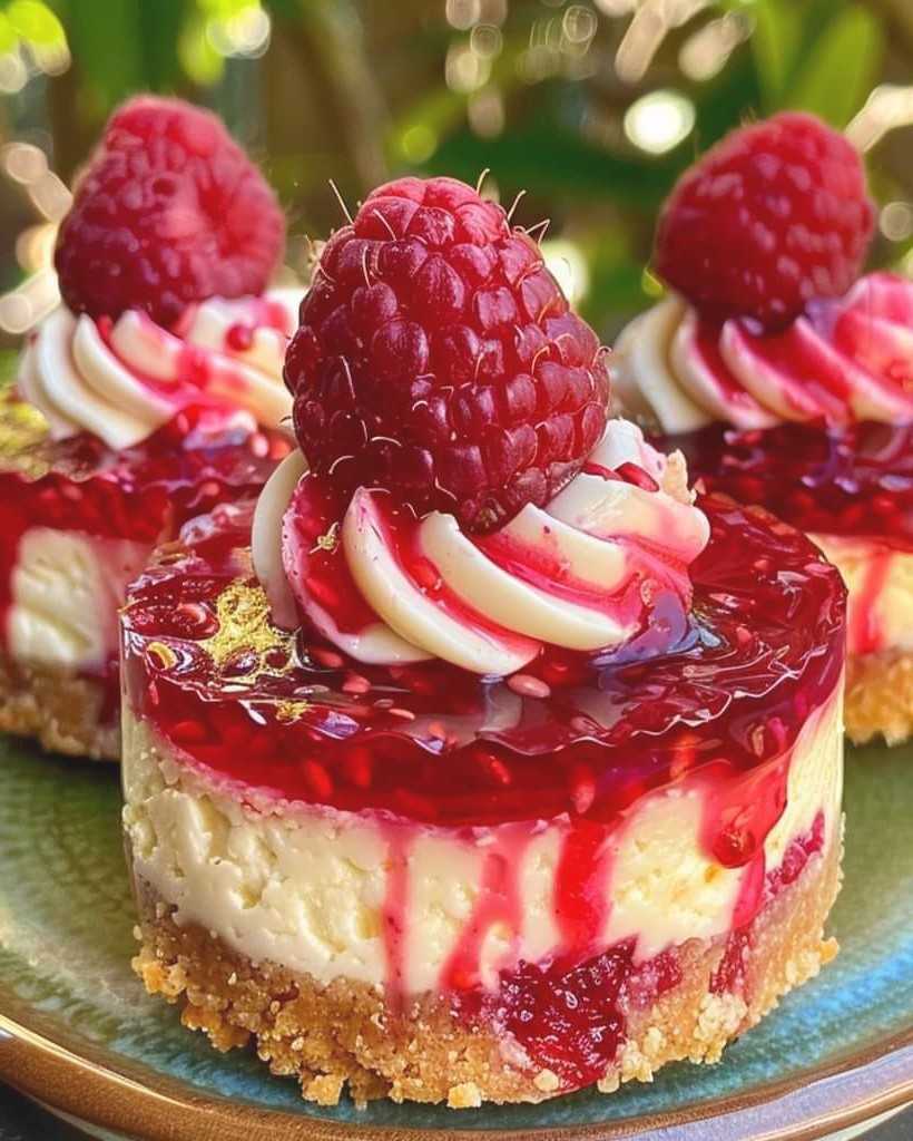Mini Raspberry Cheesecakes Recipe - CYSSERO
