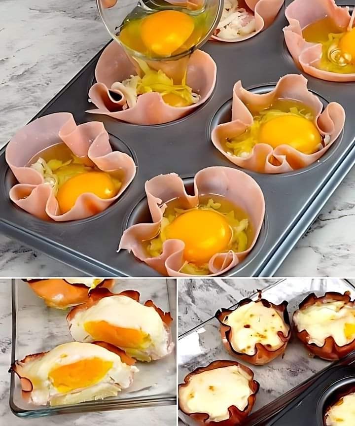 Ham and Egg Breakfast Cups Recipe - CYSSERO