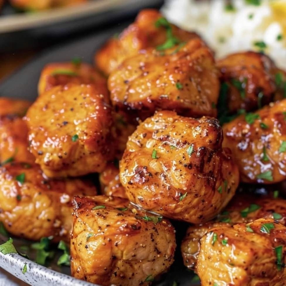 Honey Garlic Glazed Chicken Bites - CYSSERO