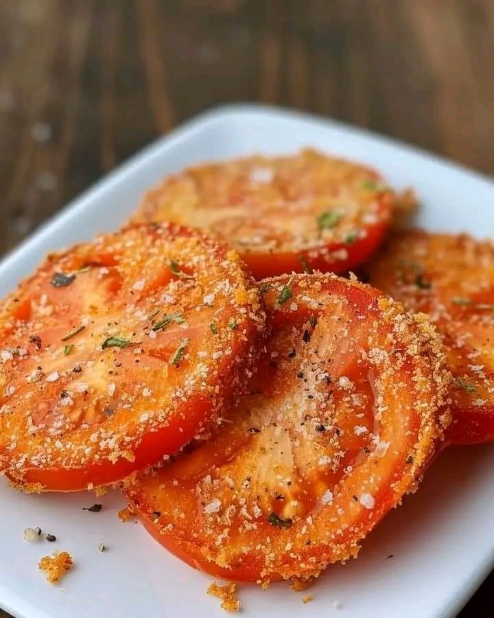Crispy Parmesan Fried Tomatoes - CYSSERO