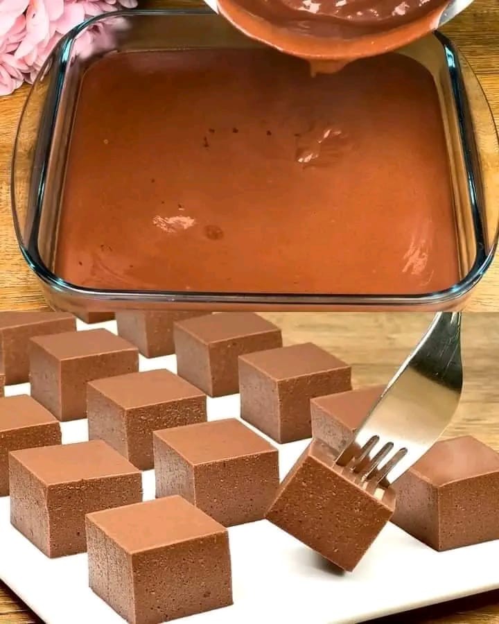 "Decadent Chocolate Pudding Cubes: A Bite-Sized Treat" - CYSSERO