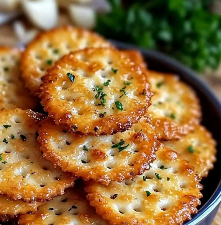 Cheesy Garlic Butter Crackers - CYSSERO