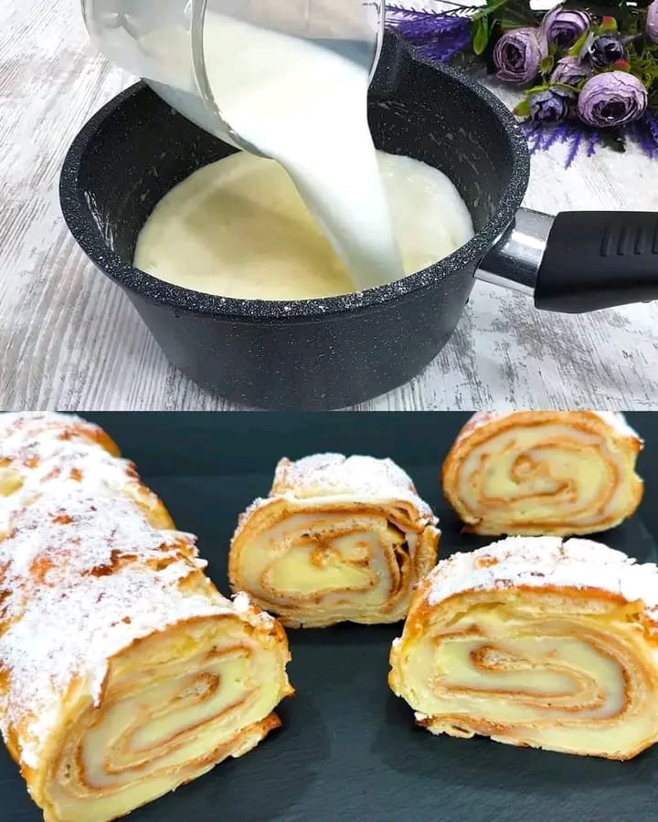 Creamy Custard Crepe Rolls - CYSSERO