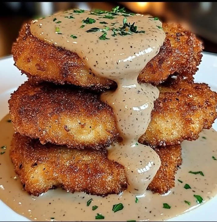 Breaded Chicken/Fish Patties with Creamy Gravy - CYSSERO
