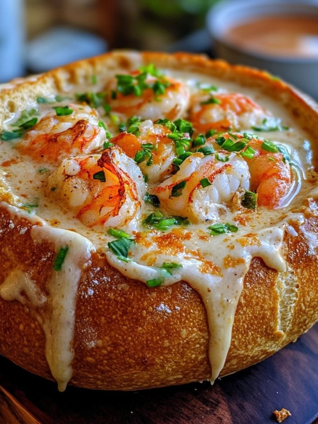 Creamy Shrimp Chowder in a Bread Bowl - CYSSERO