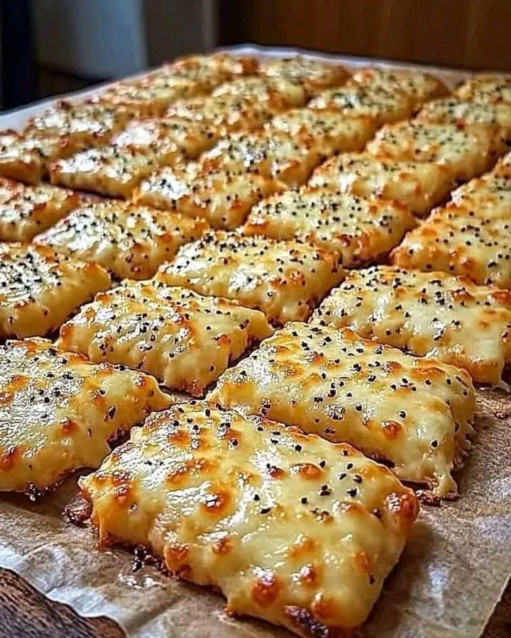 "Golden Cheesy Delights with Black Sesame Sprinkle" - CYSSERO
