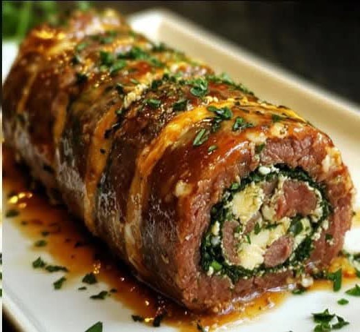 Spinach and Feta Stuffed Beef Roll - CYSSERO