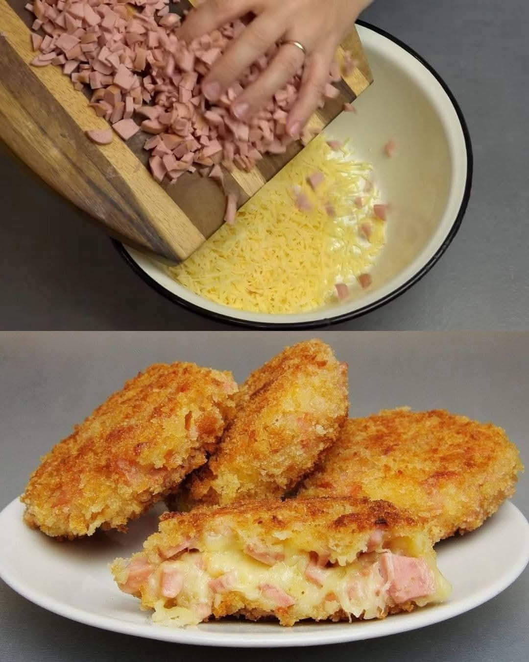 Crispy Cheese and Ham Patties - CYSSERO