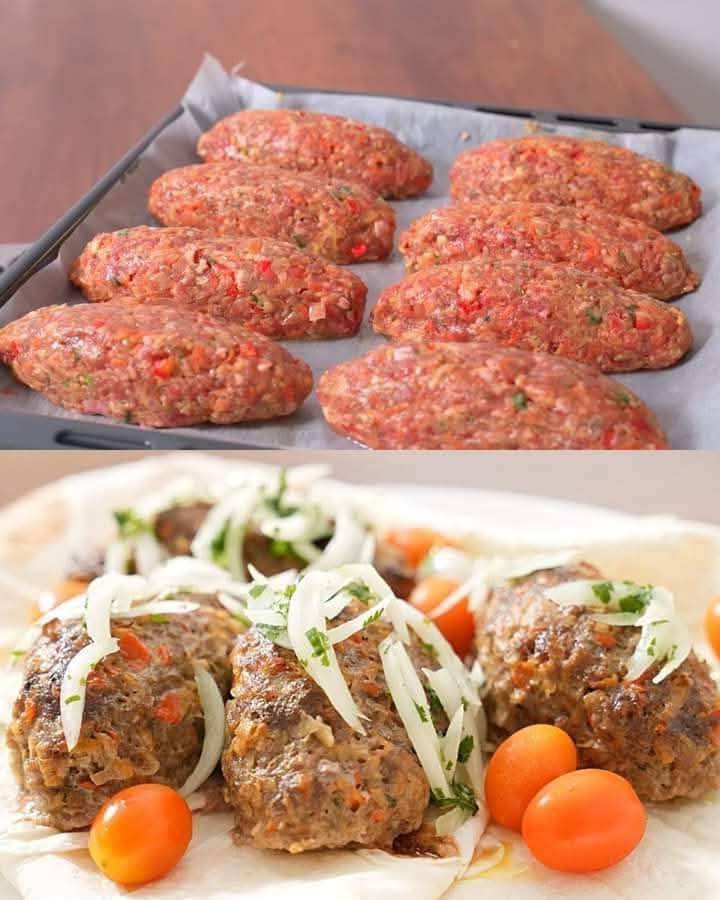 Oven-Baked Turkish Kofta (Köfte) with Onions and Herbs - CYSSERO