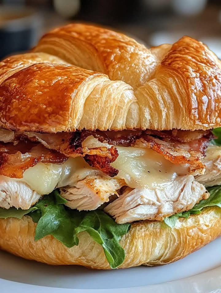 Turkey Melt Sandwich on a Flaky Croissant - CYSSERO