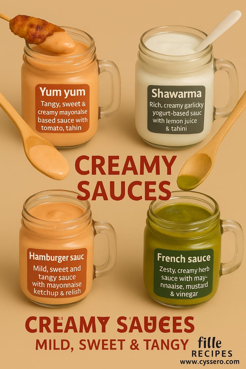 CREAMY SAUCES – MILD, SWEET & TANGY - CYSSERO