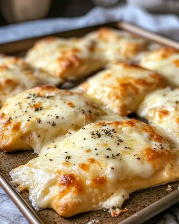 Cheesy Baked Garlic Bread Squares - CYSSERO