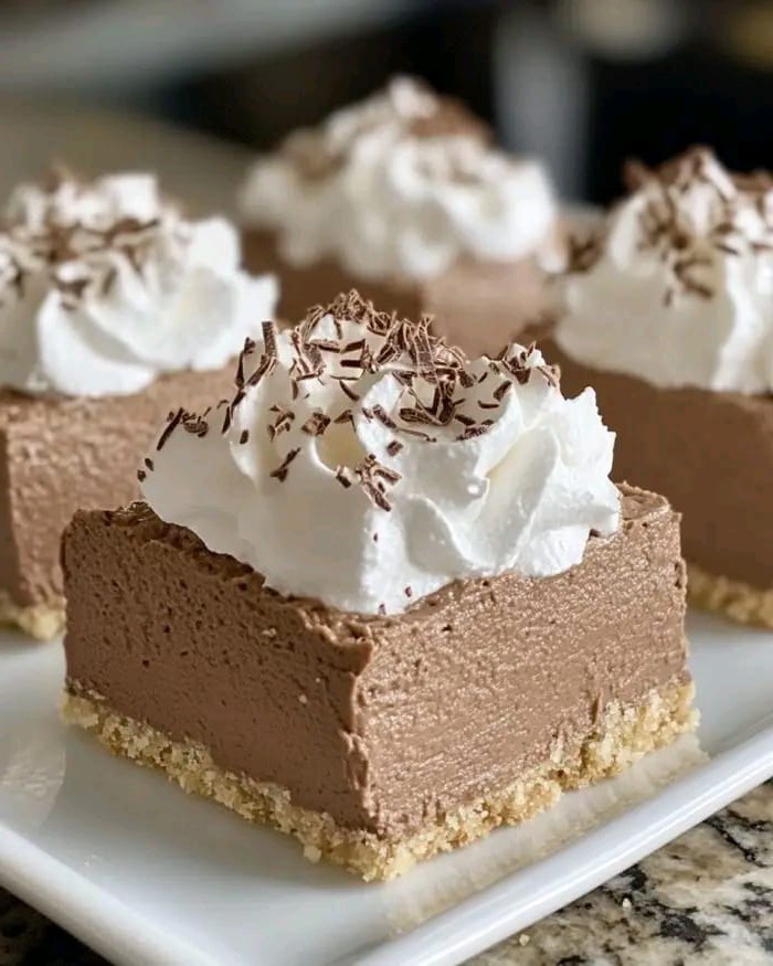 No-Bake Chocolate Mousse Bars - CYSSERO