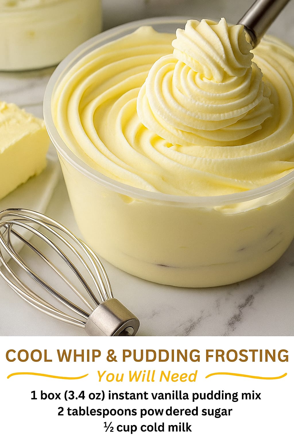 Cool Whip & Pudding Frosting - CYSSERO