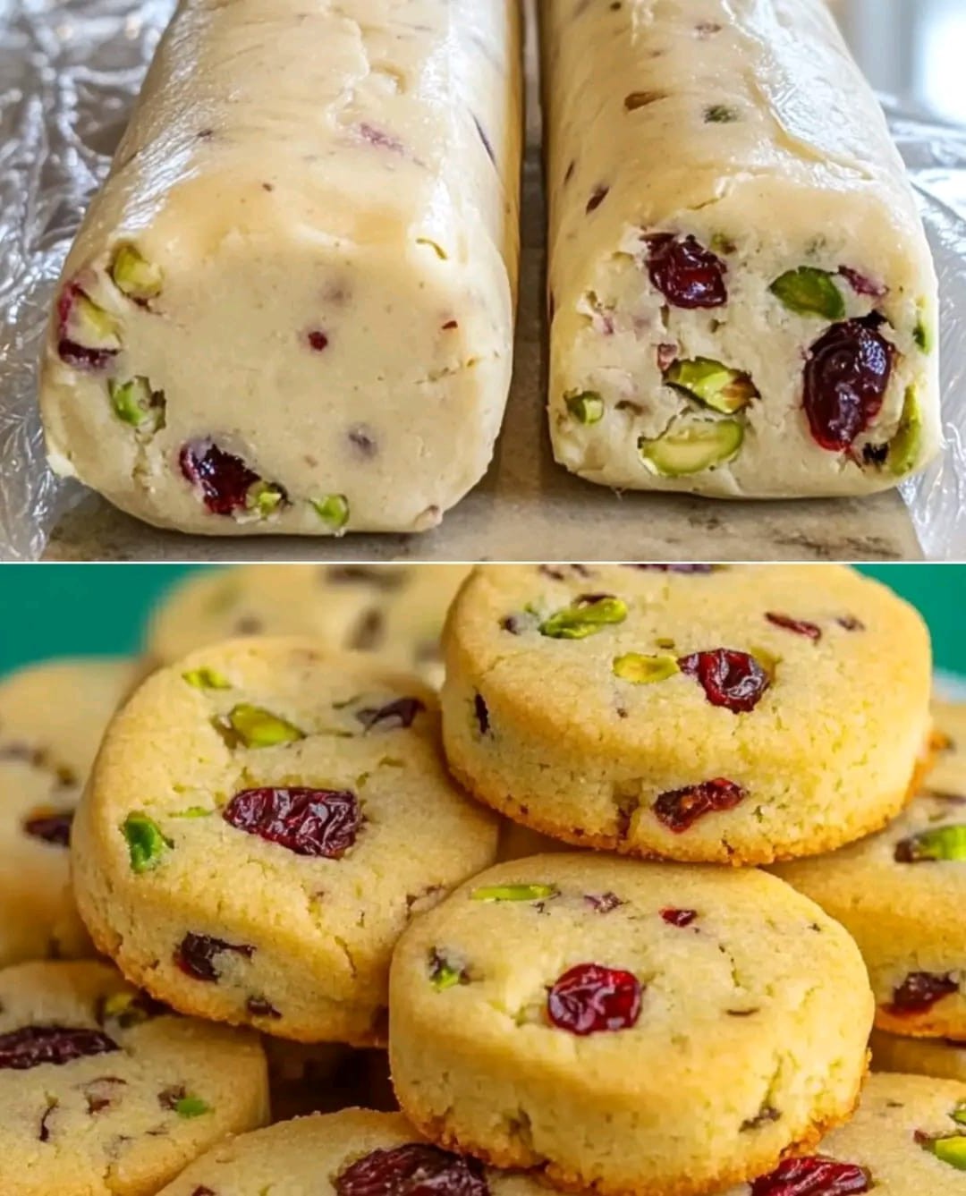 Cranberry Pistachio Shortbread Cookies – Buttery, Festive & Slice-and-Bake Perfection - CYSSERO