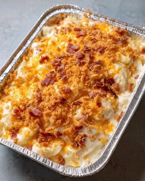 Loaded Cheesy Mashed Potato Casserole - CYSSERO