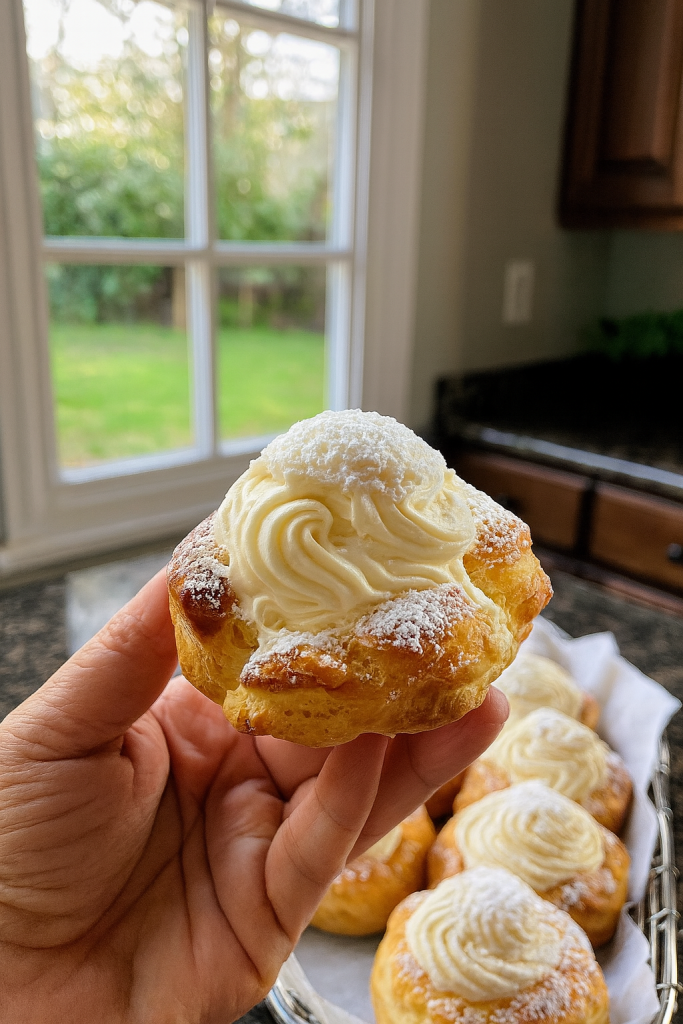 Classic Cream Puffs with Vanilla Whipped Cream Filling - CYSSERO