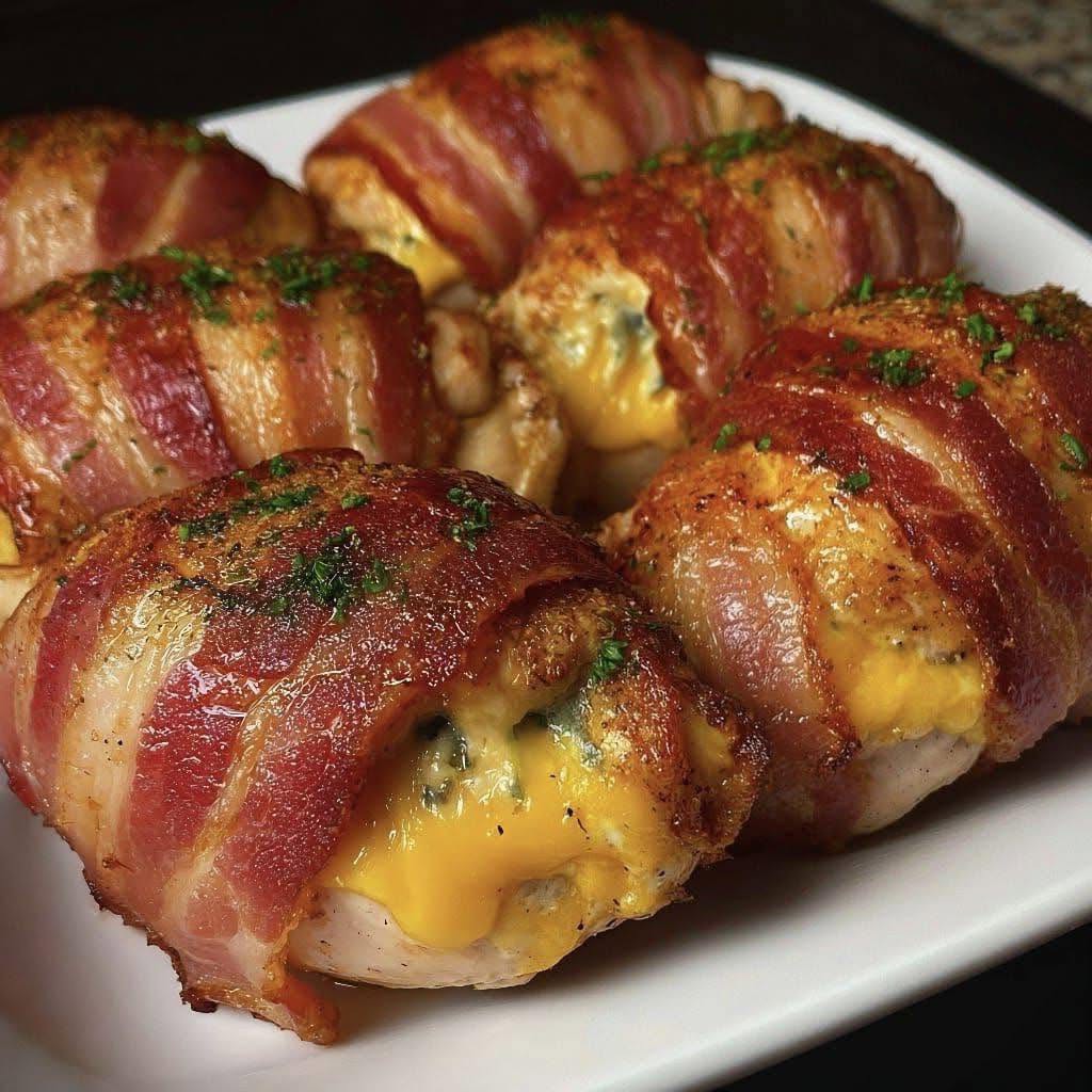 Cheesy Bacon-Wrapped Chicken Rolls - CYSSERO