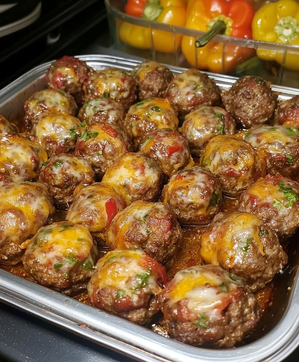 Cheesy Baked Beef Meatballs - CYSSERO