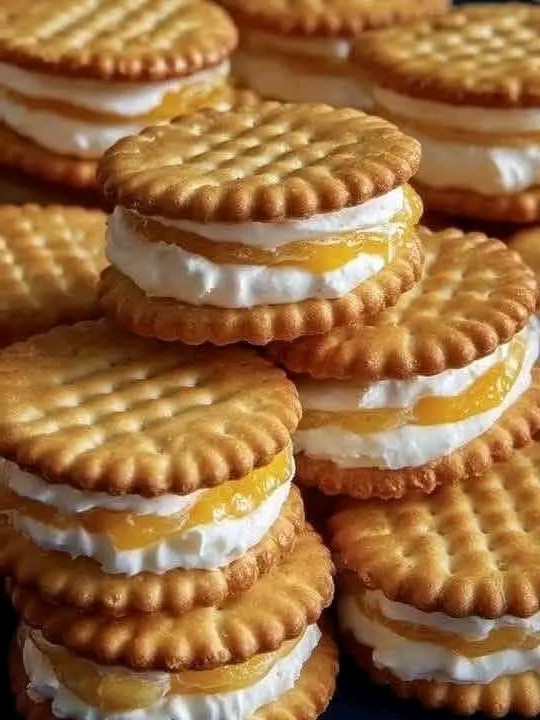 Creamy Biscuit Sandwiches with Lemon Filling - CYSSERO