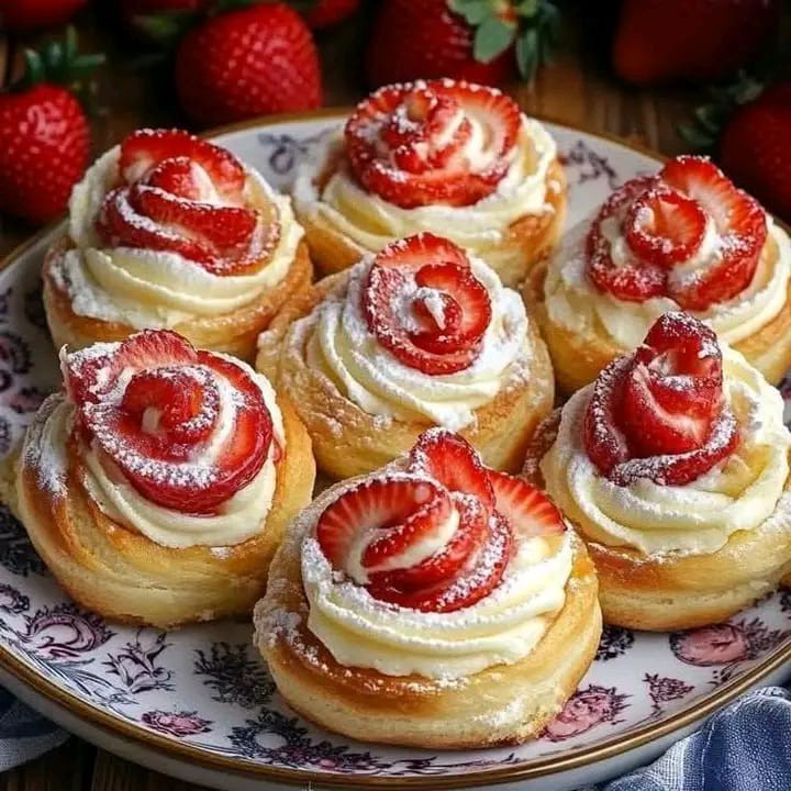 Strawberry Cream Puff Pastries - CYSSERO