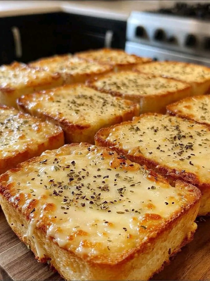 Cheesy Garlic Bread Toasts - CYSSERO