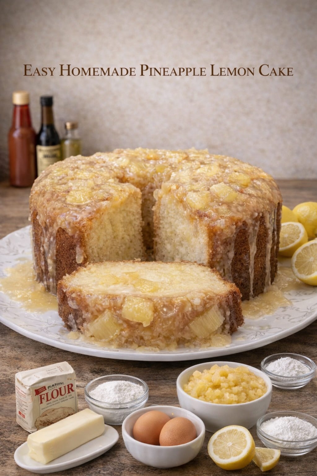 Easy Homemade Pineapple Lemon Cake - CYSSERO
