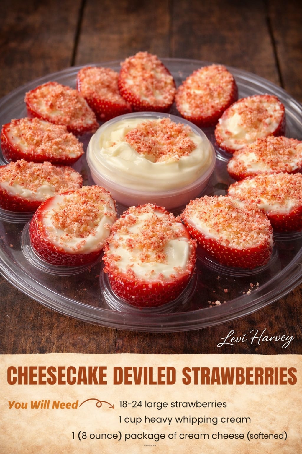 Cheesecake Deviled Strawberries - CYSSERO