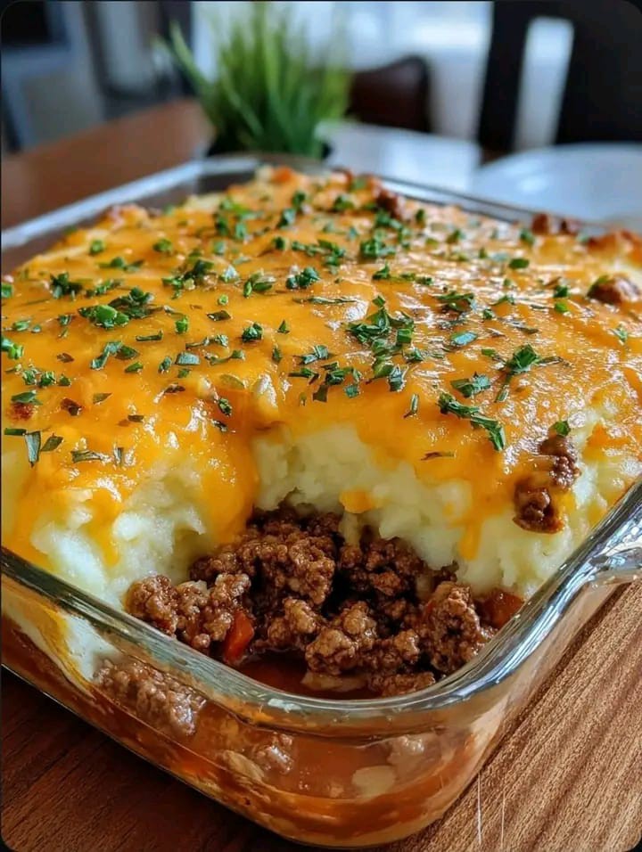 Cheesy Beef and Mashed Potato Casserole - CYSSERO