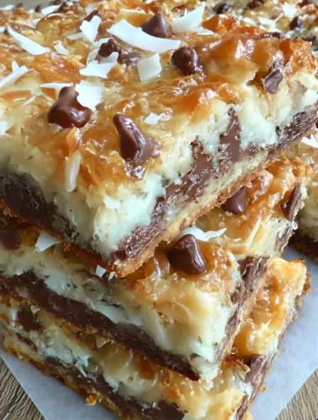 Chocolate Coconut Magic Bars - CYSSERO