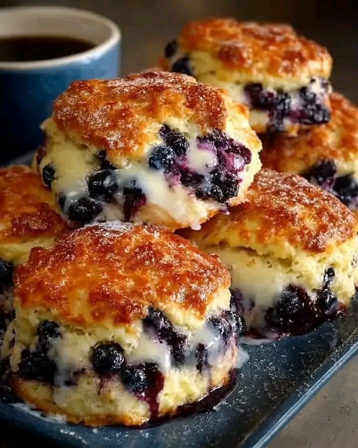 Golden Blueberry Cream Biscuits - CYSSERO