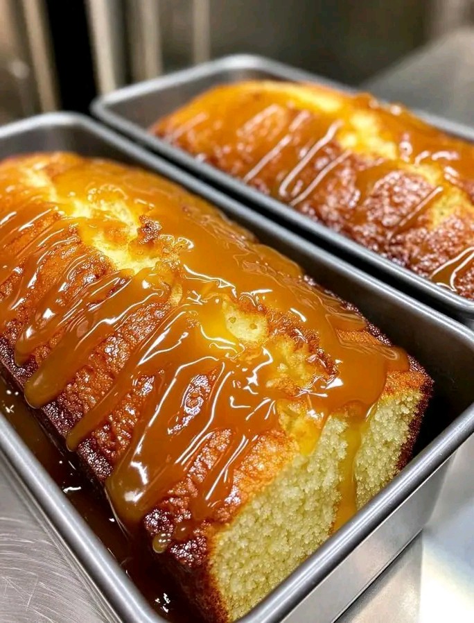 Caramel Glazed Loaf Cake - CYSSERO