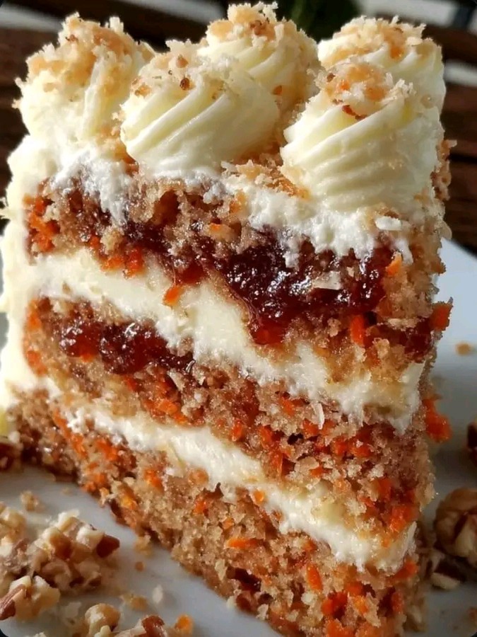 Layered Carrot Cake with Cream Cheese Frosting - CYSSERO