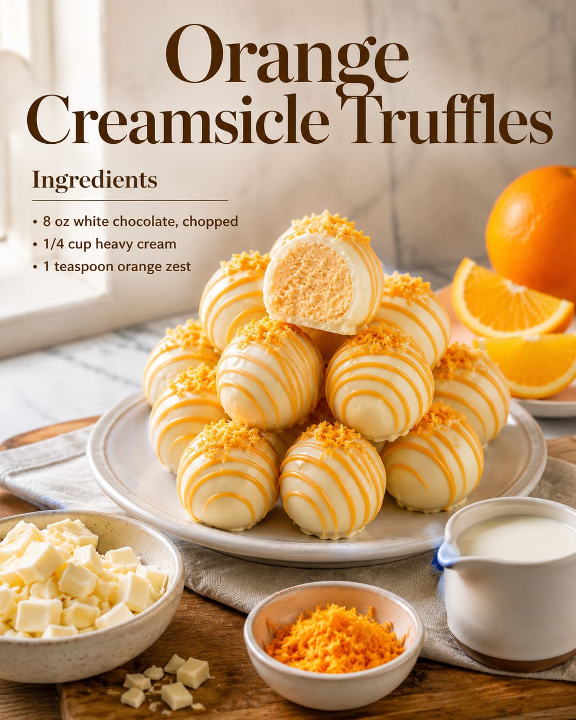 Orange Creamsicle Truffles - CYSSERO